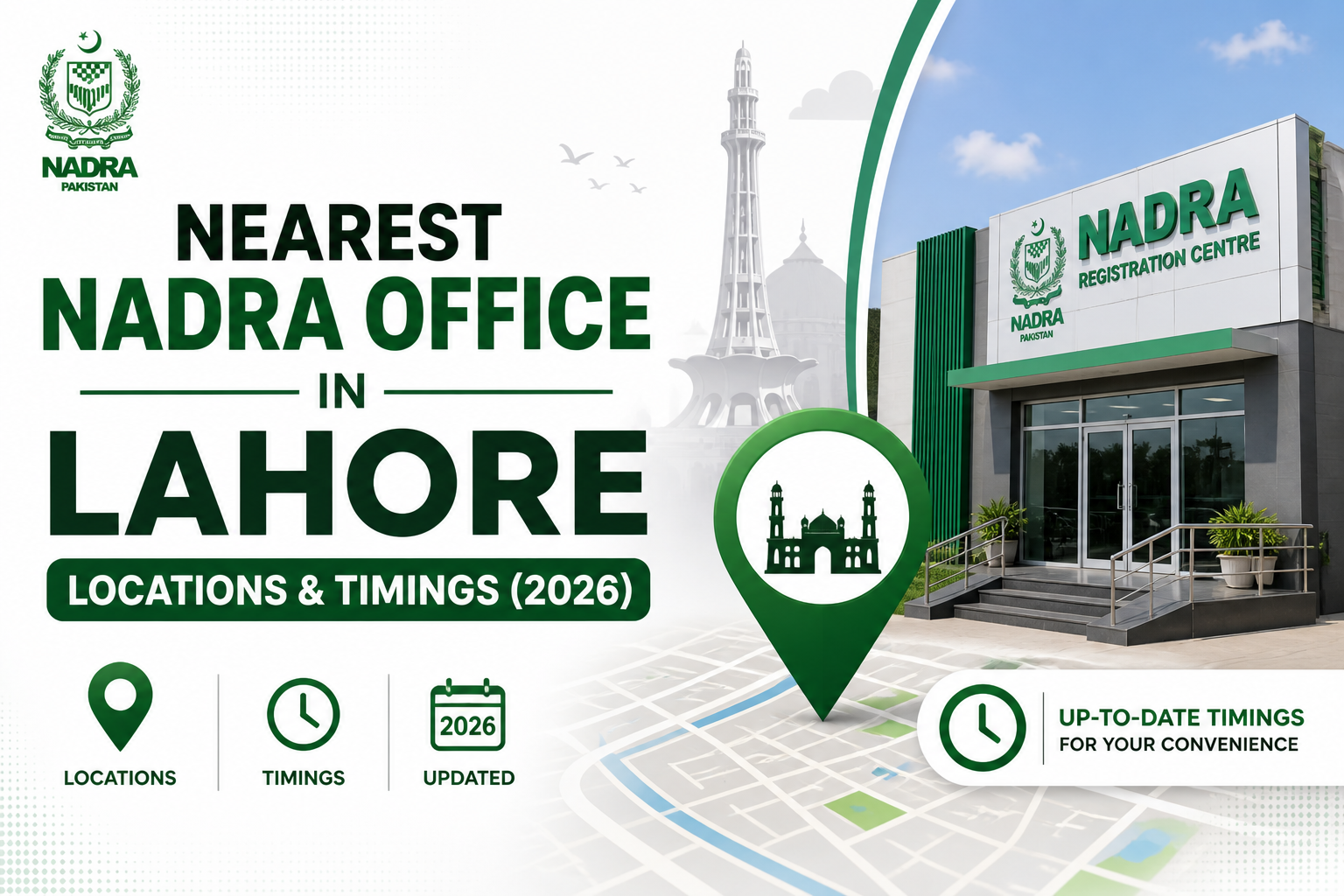 Nearest NADRA Office in Lahore – Locations & Timings (2026) - Economy.pk